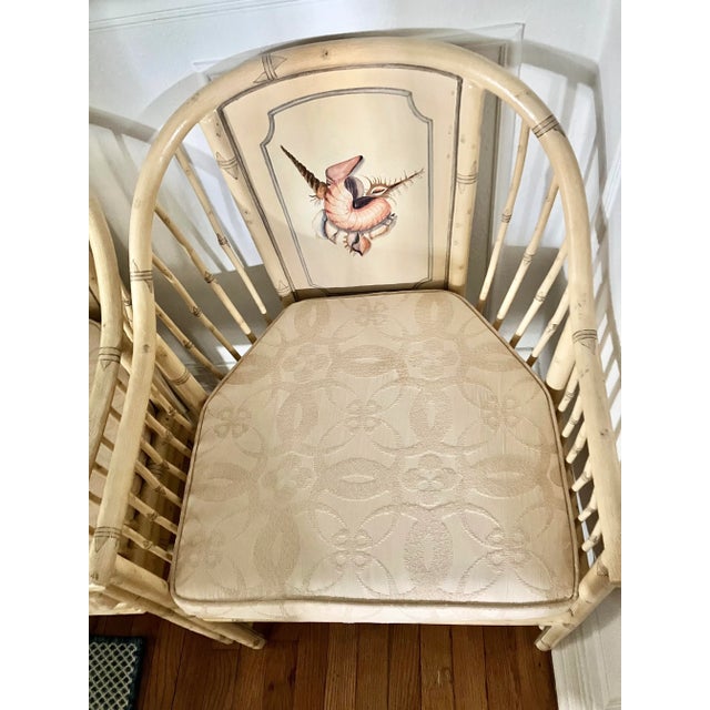 1930s Pair of Maitland Smith Coastal Rattan Pavilion Chairs | Chairish