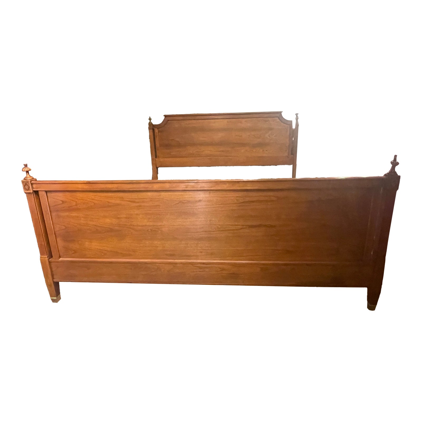 Stickley Cherry Solids and Veneer King Bed Featuring Italian Motif ...