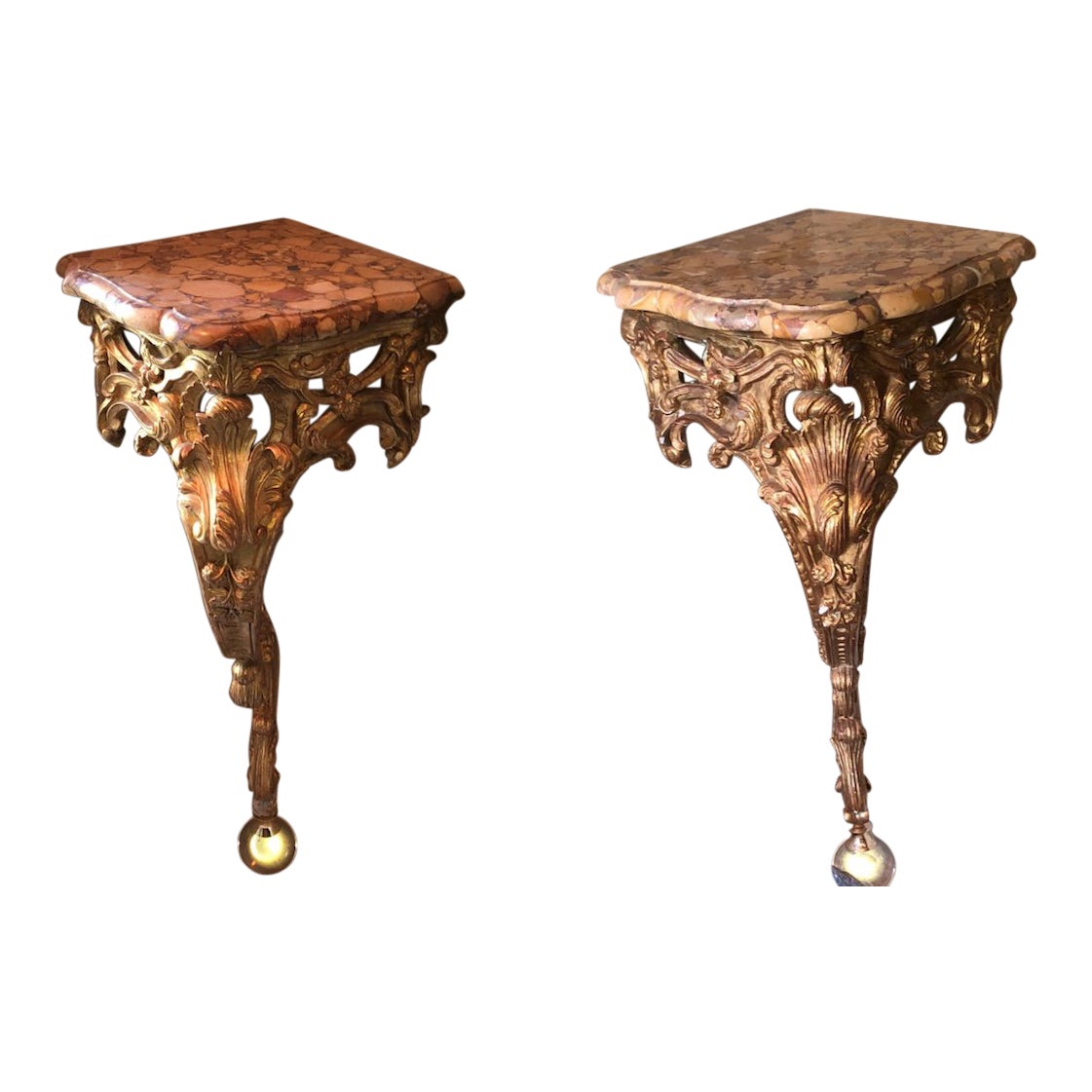 Antique Louis XV Consoles De Coin Corner Consoles - A Pair | Chairish
