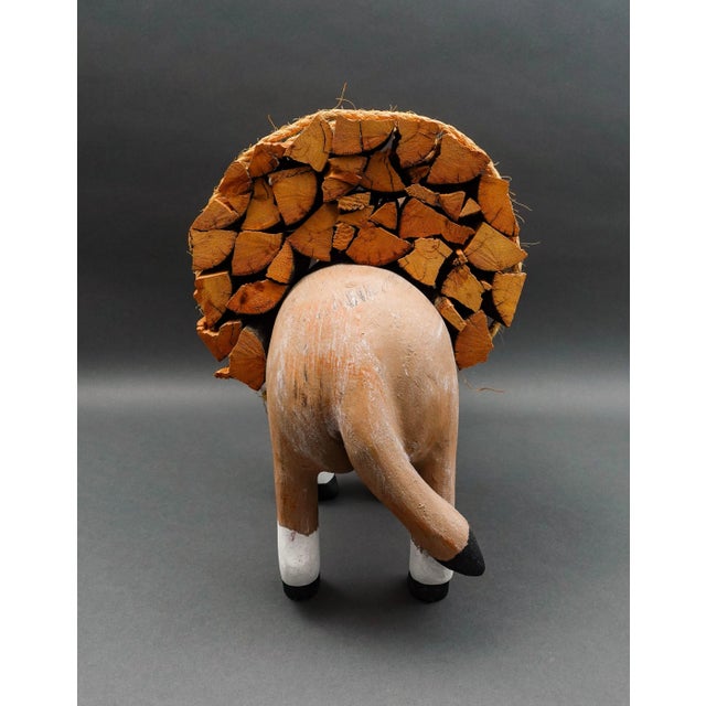 Hector Rascon Mexico Signed 1990 Hand Carved Wood Folk Art Burro Donkey ...