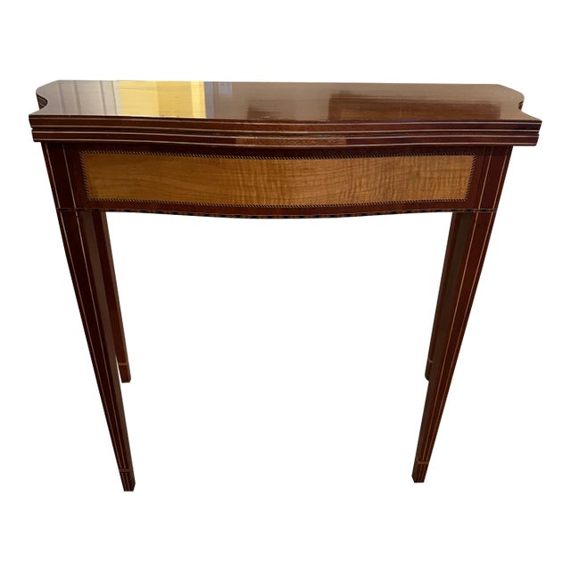 1990s Federal Style Gateleg Console Flip-Top Table | Chairish