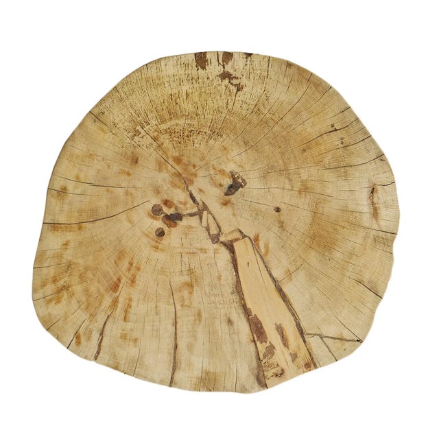 Contemporary Rustic Naga Three Leg Wood Table | Chairish