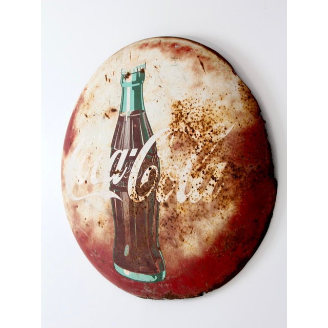 Vintage Coca-Cola Button Sign | Chairish