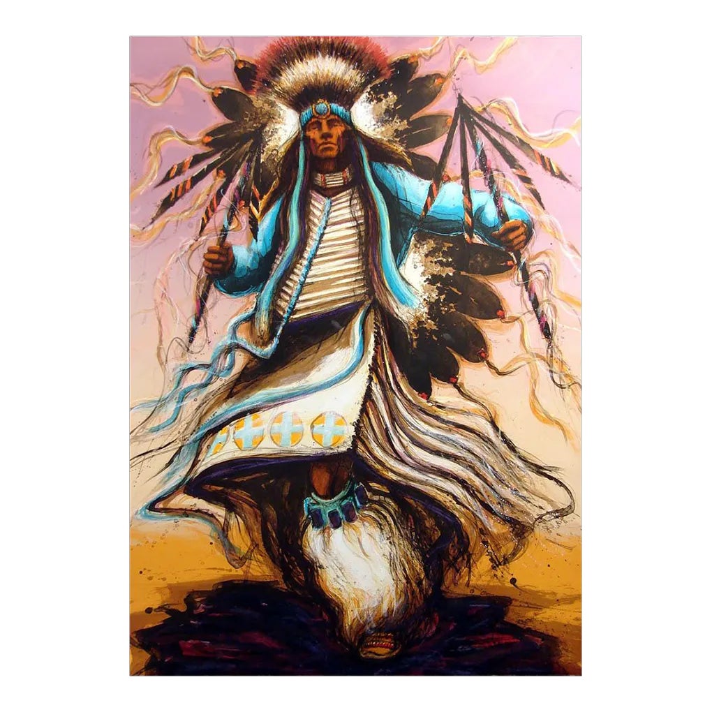 Larry Fodor "Apache Dancer 6" Hand Signed & Numbered Limited Edition ...