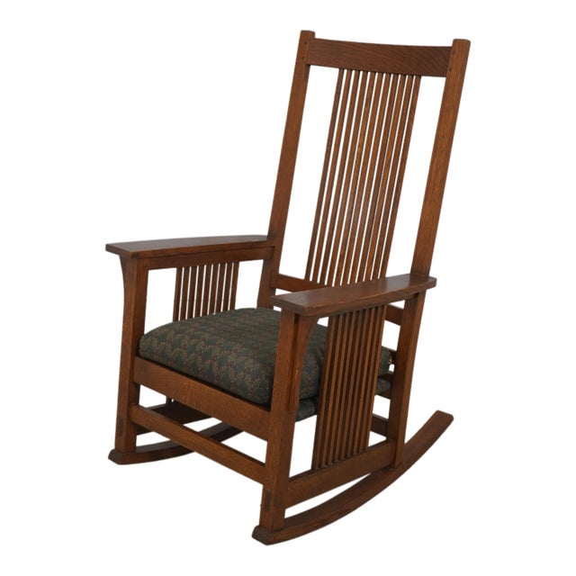 Stickley Prairie Style Mission Oak Rocker | Chairish