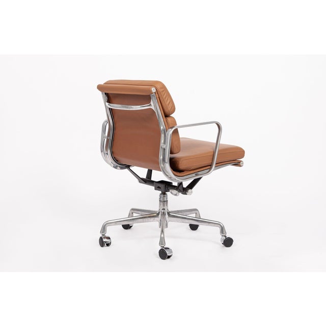 Mid Century Brown Leather Office Chair by Eames for Herman Miller 2000s ...