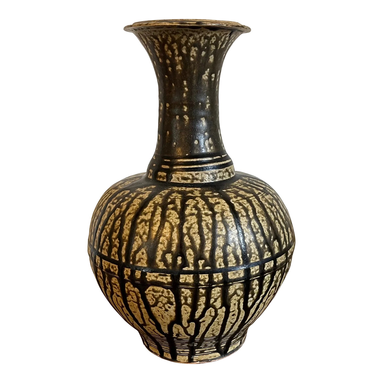 Mid Century Modern American Art Pottery Studio Vase With Spit Drip ...
