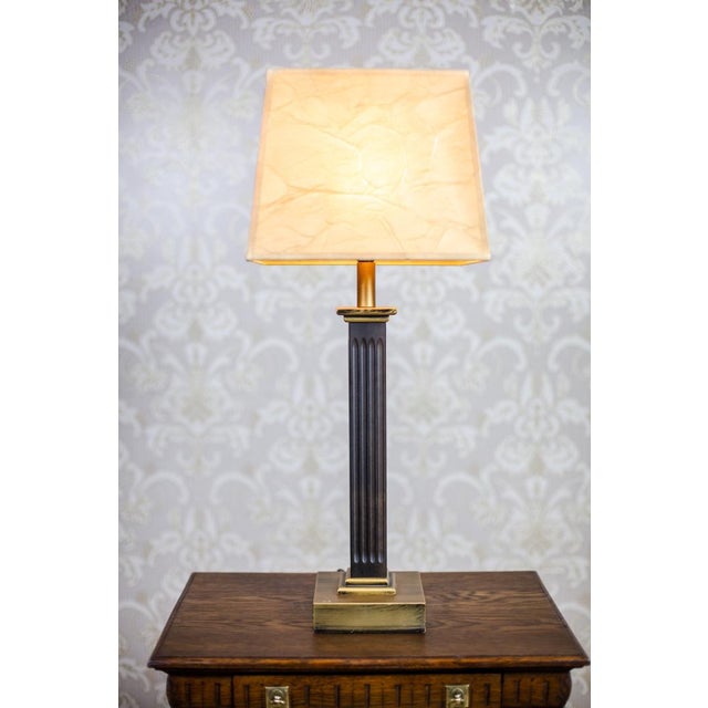 1990s Electric Table Lamp with Shade | Chairish