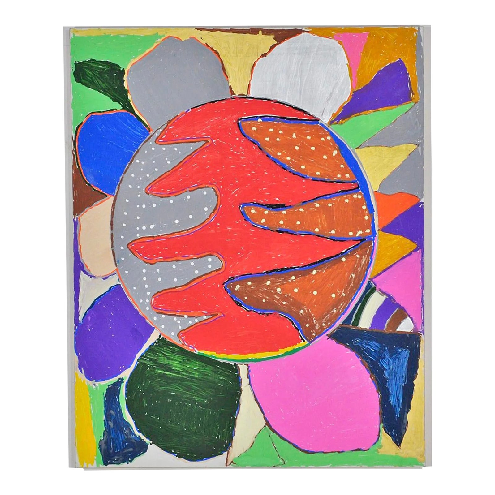 Untitled (P0543) Original Contemporary Painting by Shawn Sanders | Chairish