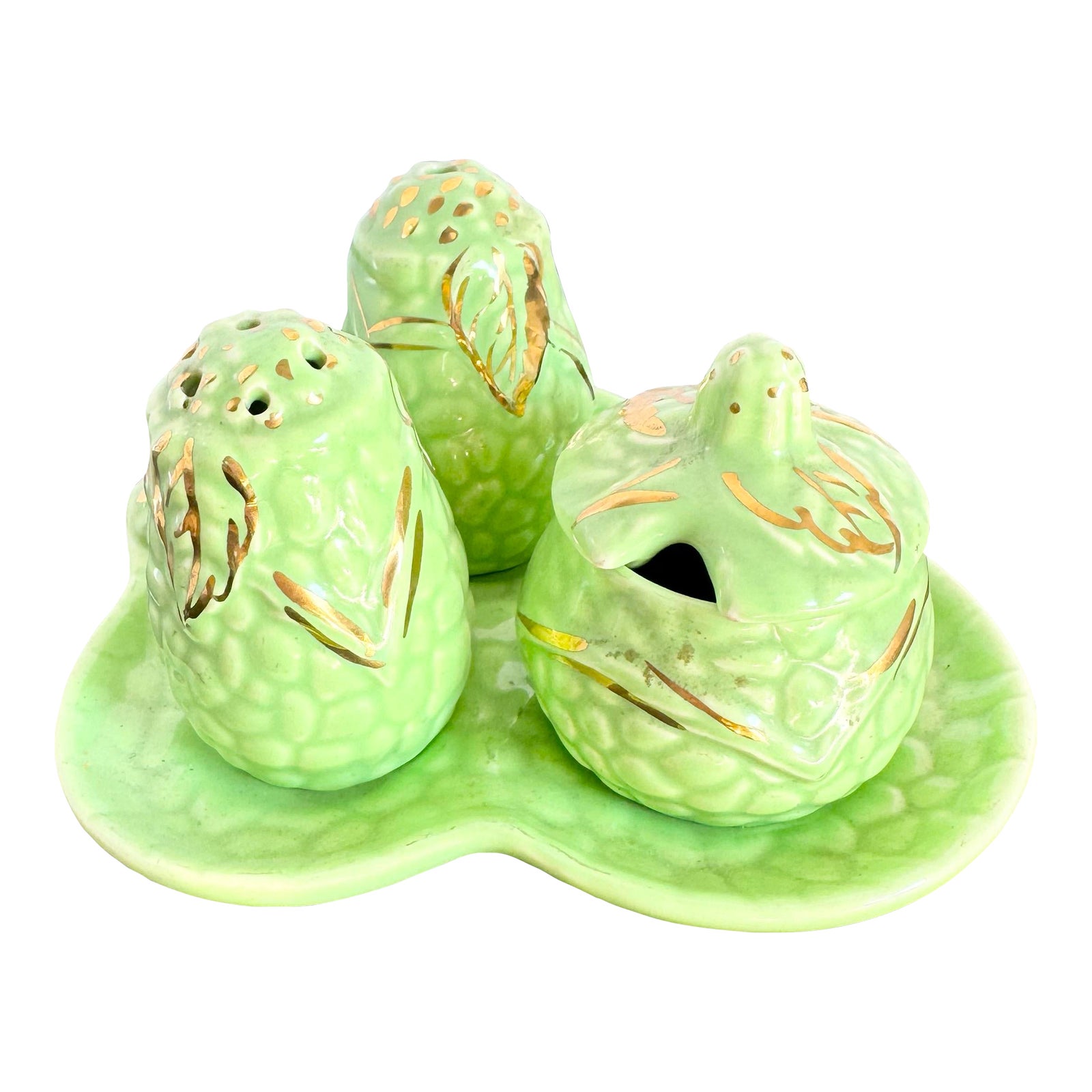 Vintage Wade Salt and Pepper Sugar Bowl - 3 Pieces | Chairish