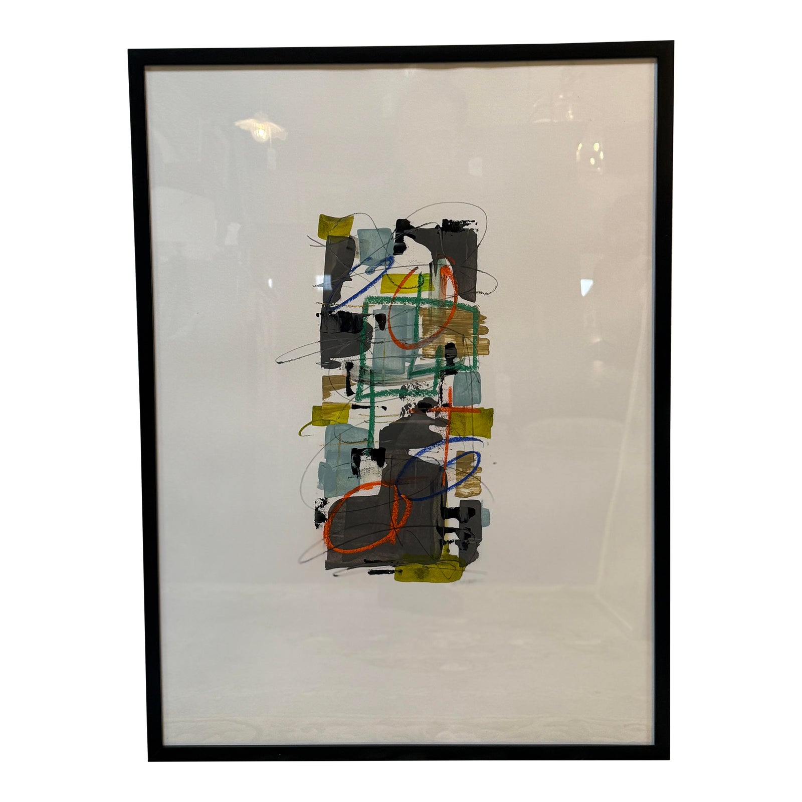 Isabel Wyatt “Labyrinth 3” Custom Framed Original Painting | Chairish