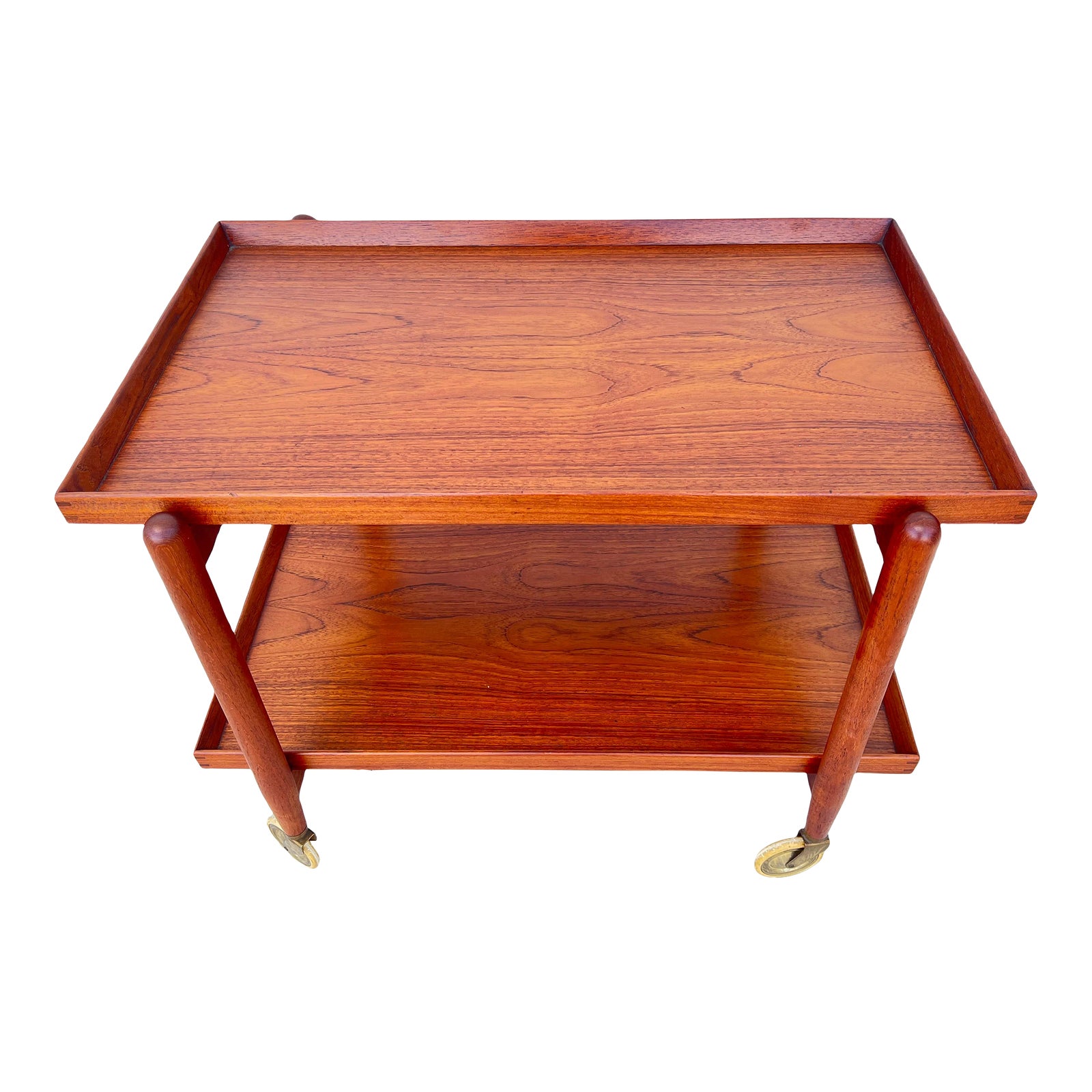 Mid 20th Century Mid Century Modern Danish Teak Extendable Bar Cart in ...