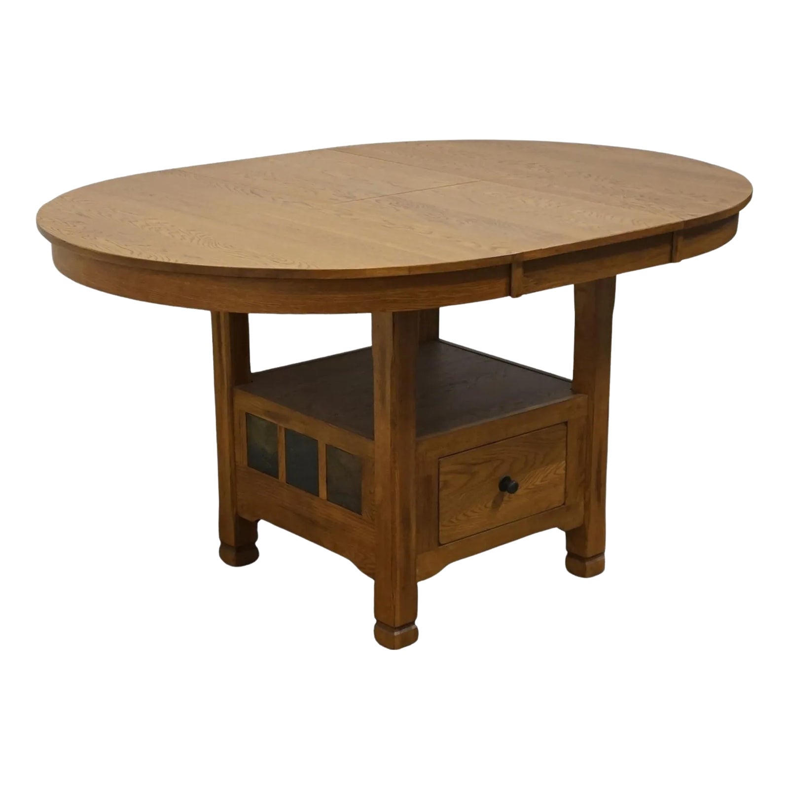 Sunny Designs Rustic Oak Counter Height Dining Table W. Self Storing ...