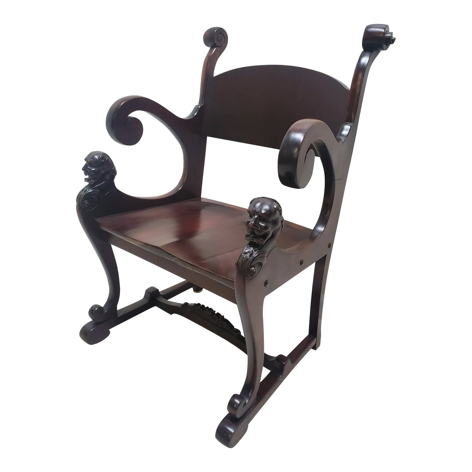 Late 19th Century Antique Victorian Stomps Burkhardt Lounge Arm Chair ...