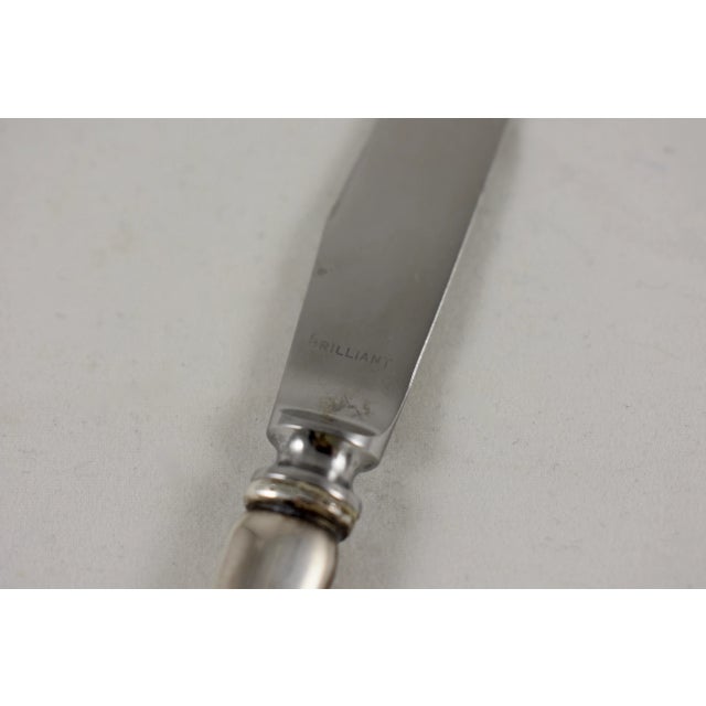 English Sterling Silver Handled Cheese & Fruit Knives - Set of 6 | Chairish