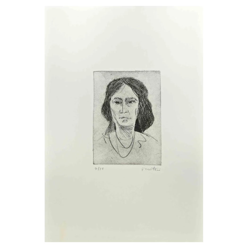 Enotrio Pugliese, Woman, Etching, 1963 | Chairish