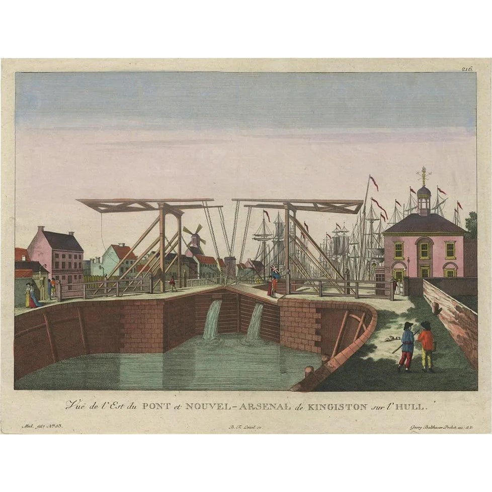 The New Bridge and Arsenal of Kingston, 1770, Paper | Chairish