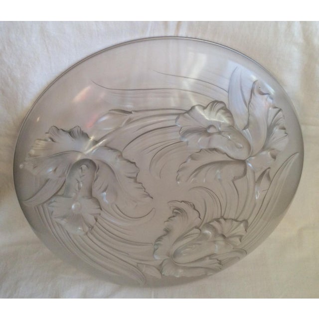 Vintage Frosted Glass Platter Chairish