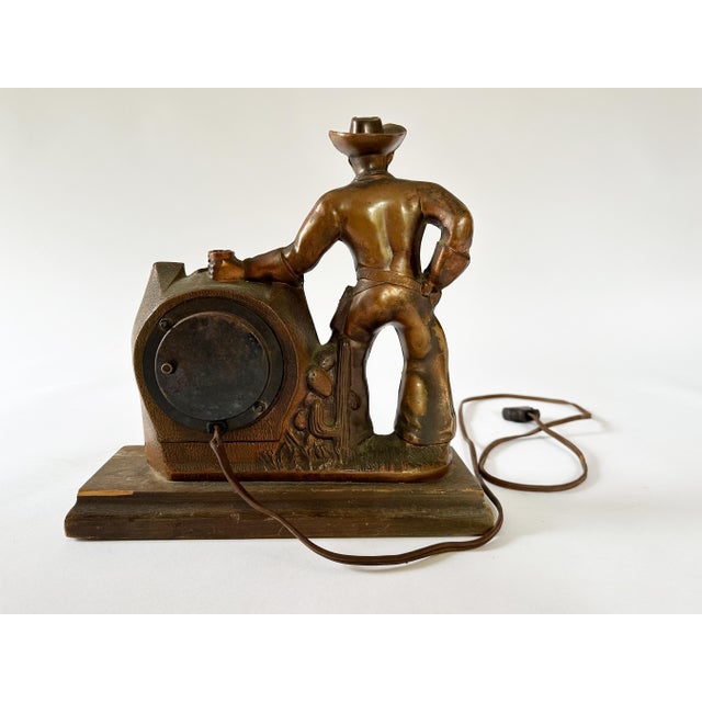 Vintage Cowboy Clock, Southwestern Decor | Chairish