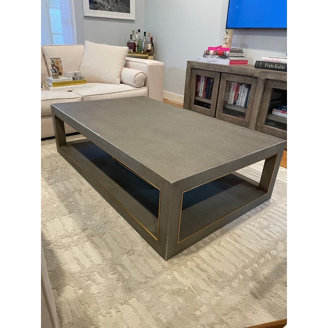 Restoration Hardware Shagrin Coffee Table | Chairish