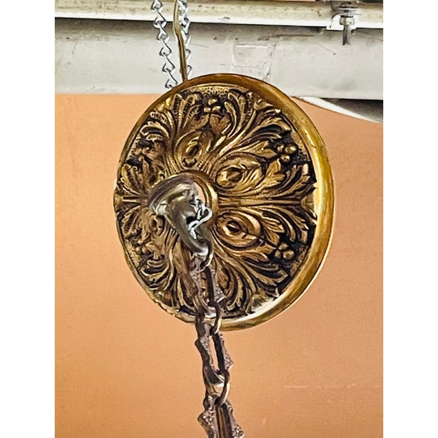 Louis XVI Style Bronze Mounted Five Light Tulip Design Light Fixture ...