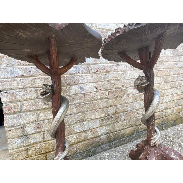 Pair of Venetian Style Grotto Pedestals or Side Tables | Chairish
