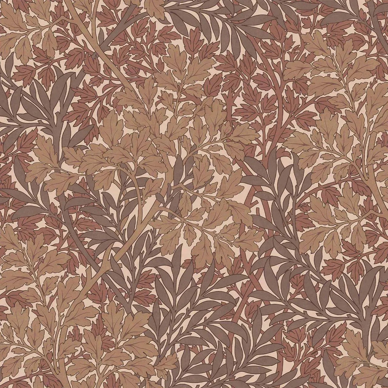FOLIAGE Magna Wallpaper - Earth Sample | Chairish