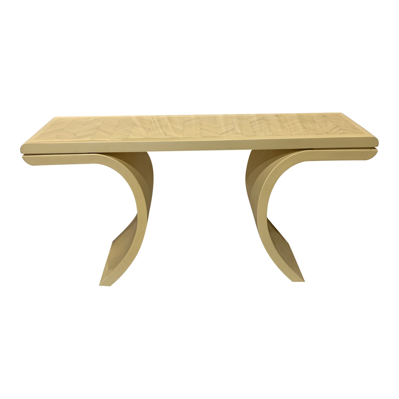 Karl Springer Style Goatskin Lacquer Console | Chairish