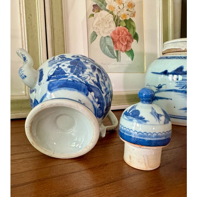 Antique Canton Tea Pot | Chairish