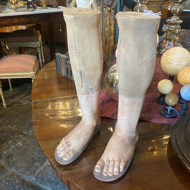 Mid-19th Century Hand-Carved and Lacquered Wood Italian Feet - a Pair ...