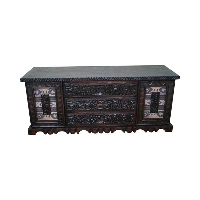 Witco Tiki Elvis Jungle Room Redwood Dresser Chairish