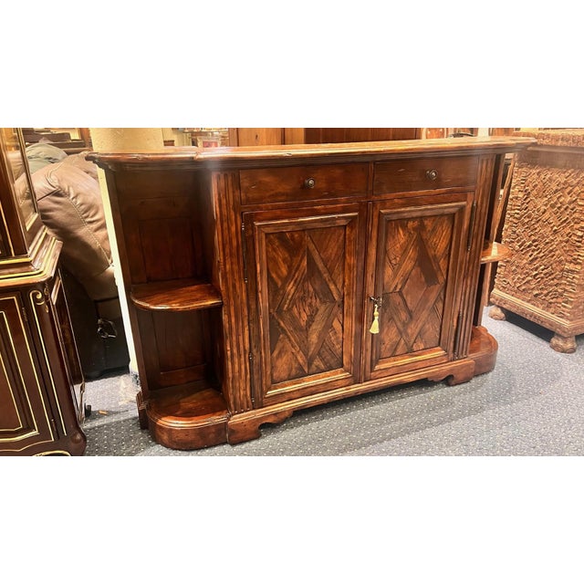 Theodore Alexander Reclaimed Antique Oak Sideboard Cabinet | Chairish