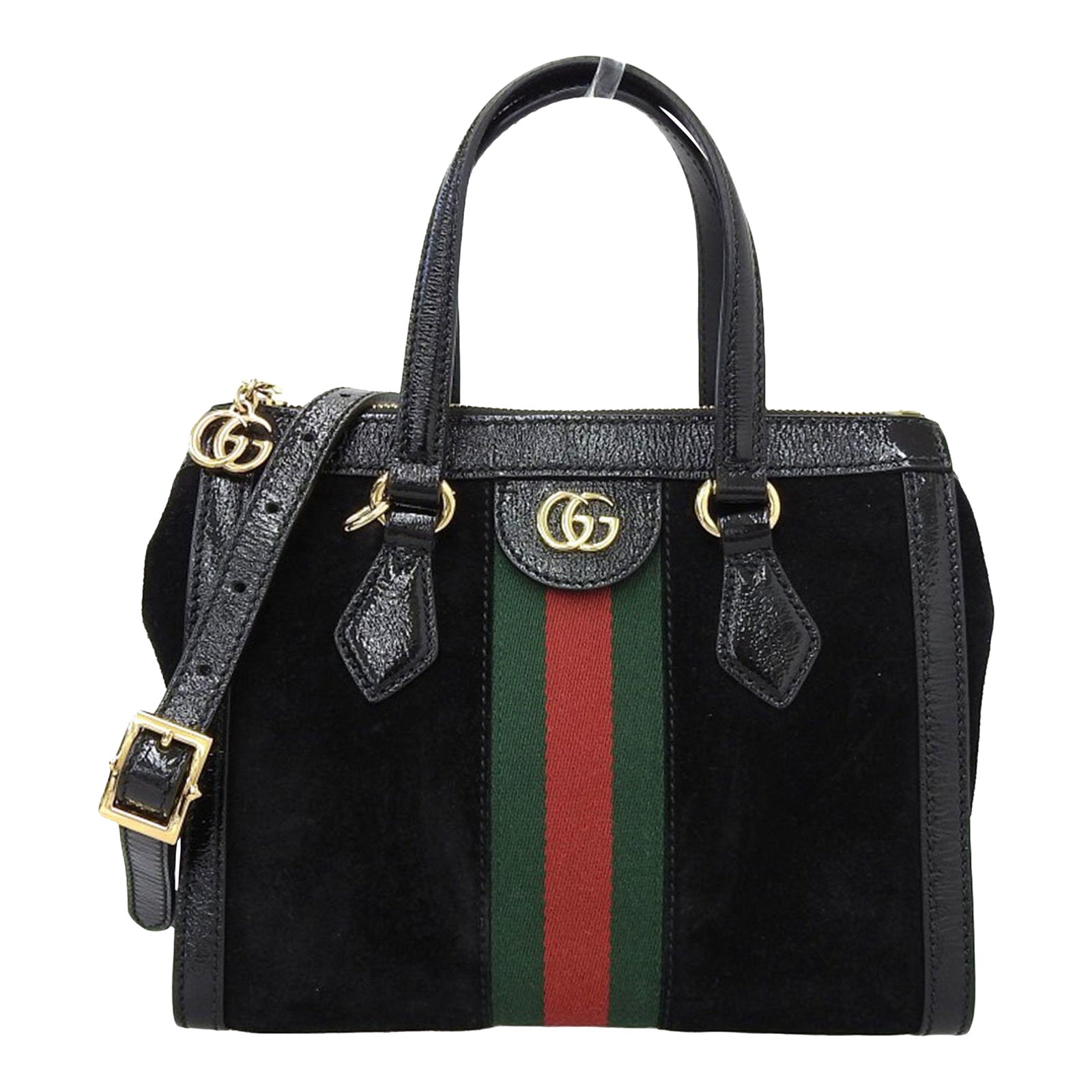 Gucci Ophidia Sherry Line Gg Double G 2Way Bag Handbag Suede Black ...