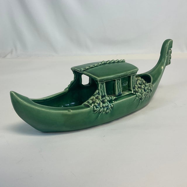 1940s Vintage Italian Boho Chic McCoy Gondola Ceramic Planter | Chairish