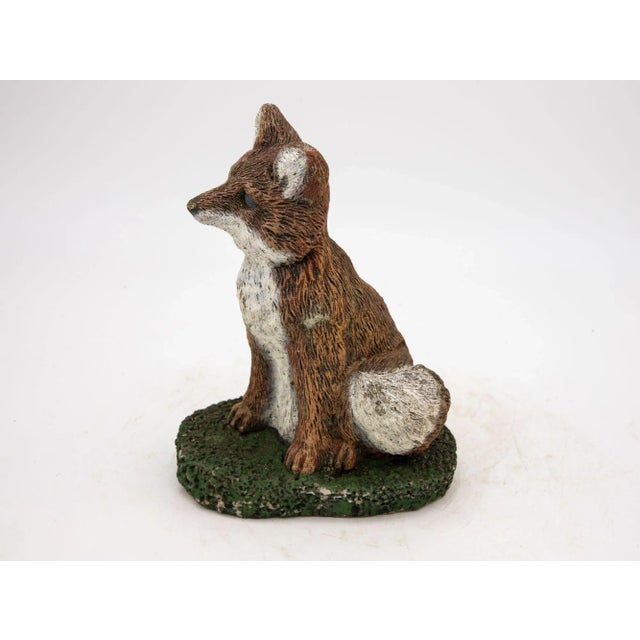 Reconstituted Stone Fox Small Garden Ornament, 20th Century | Chairish