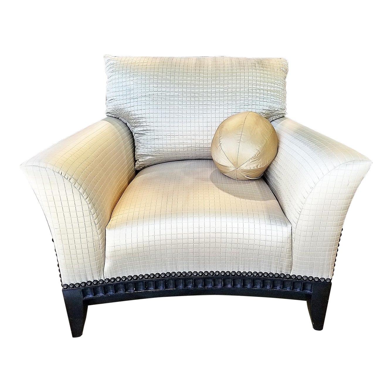 Hollywood Regency Style Club Chair Attributed to Marge Carson | Chairish