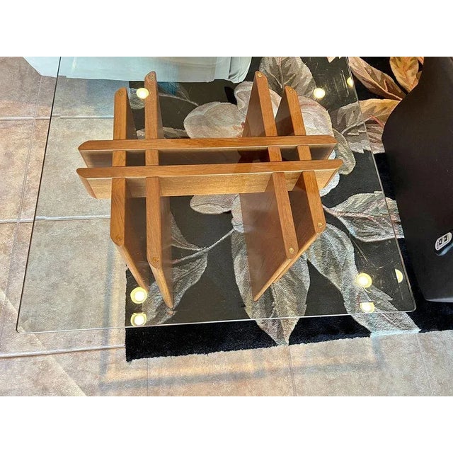 1960s Gustav Gaarde Trekanten Danish Teak Glass Top Side Table Make in ...