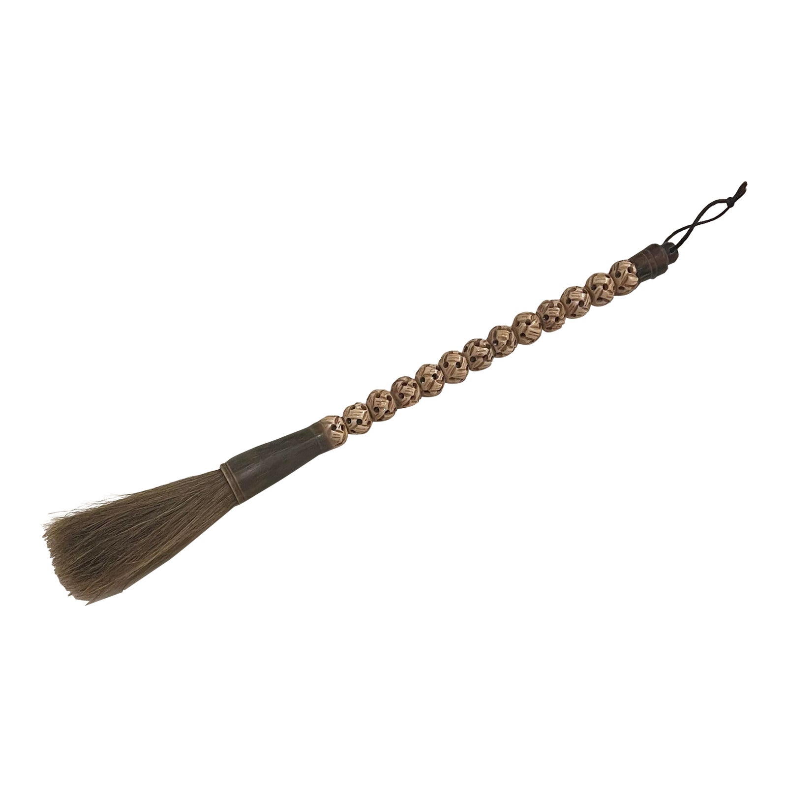 Chinese Carved Bone Calligraphy Brush | Chairish