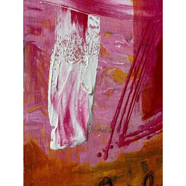 Carol Bertrand Abstract Pink Collage Painting | Chairish