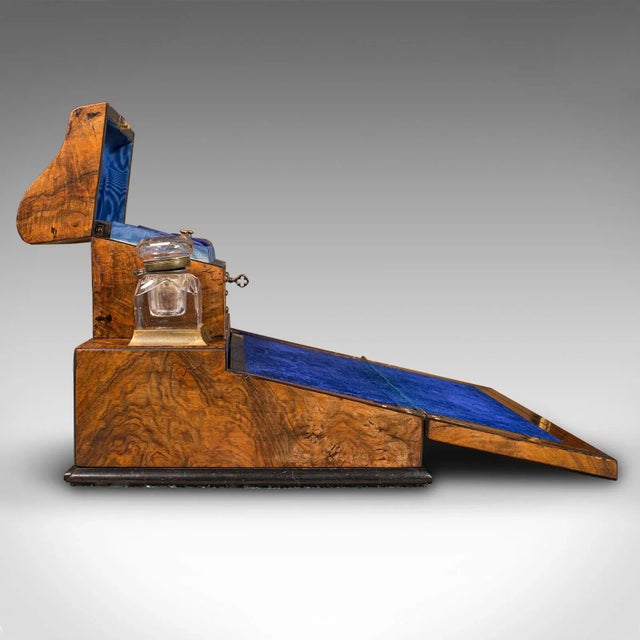 1860's Victorian Antique Desktop Writing Slope | Chairish