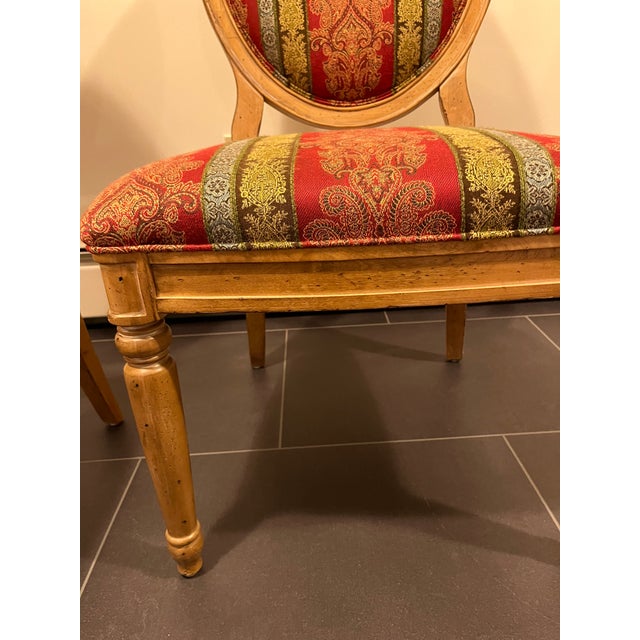 1980s Vintage Brocade Tapestry Chairs - Set of 4 | Chairish