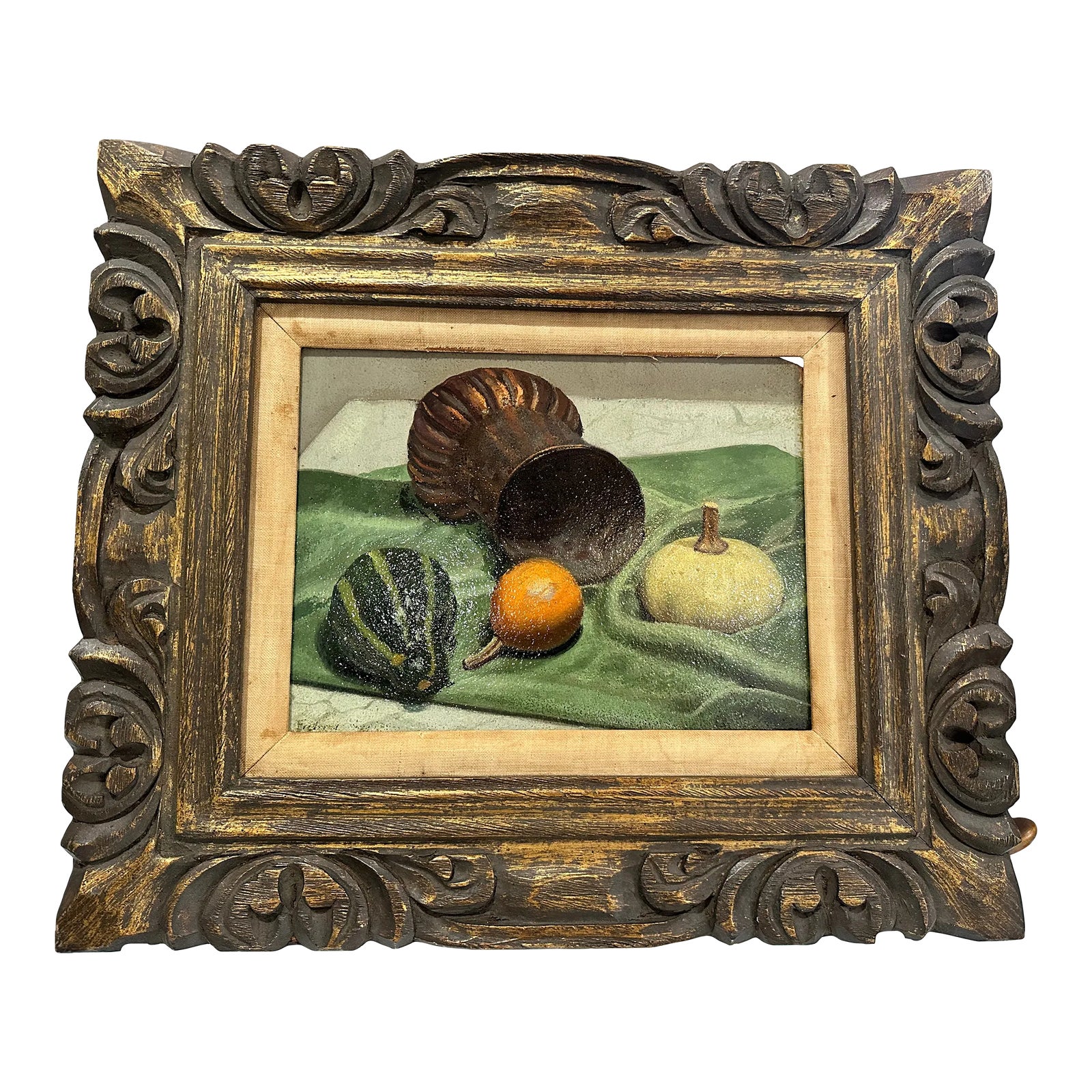 Frederick Thompson Antique Oil Still Life Painting | Chairish