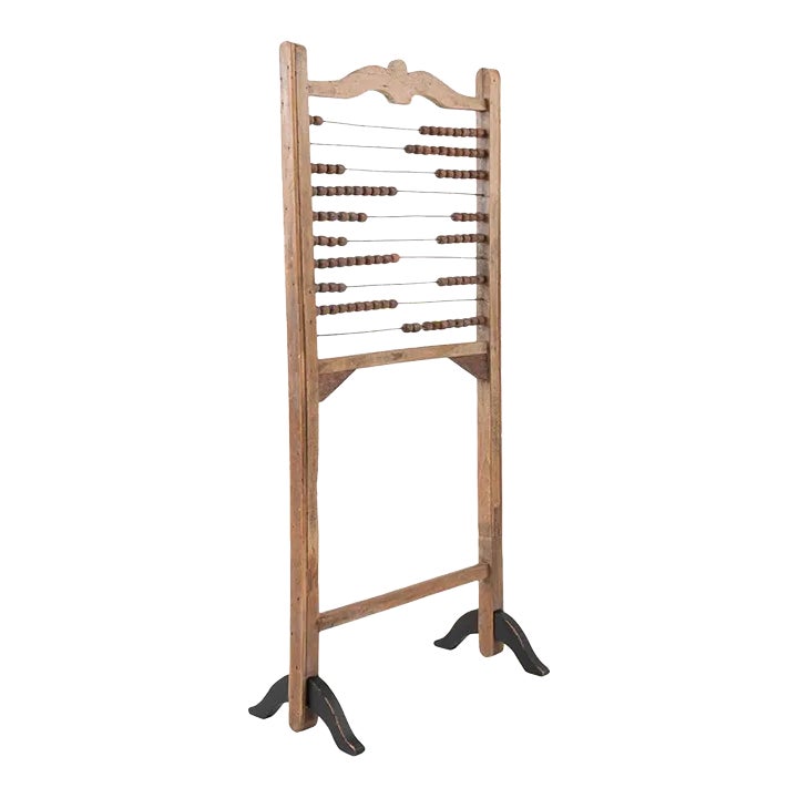 20th Century French Wooden Floor Abacus | Chairish