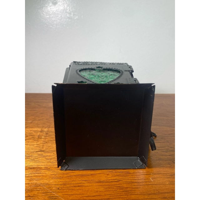 Moroccan Style Metal Lantern Candle Holder – Vintage Heart Glass Panels ...