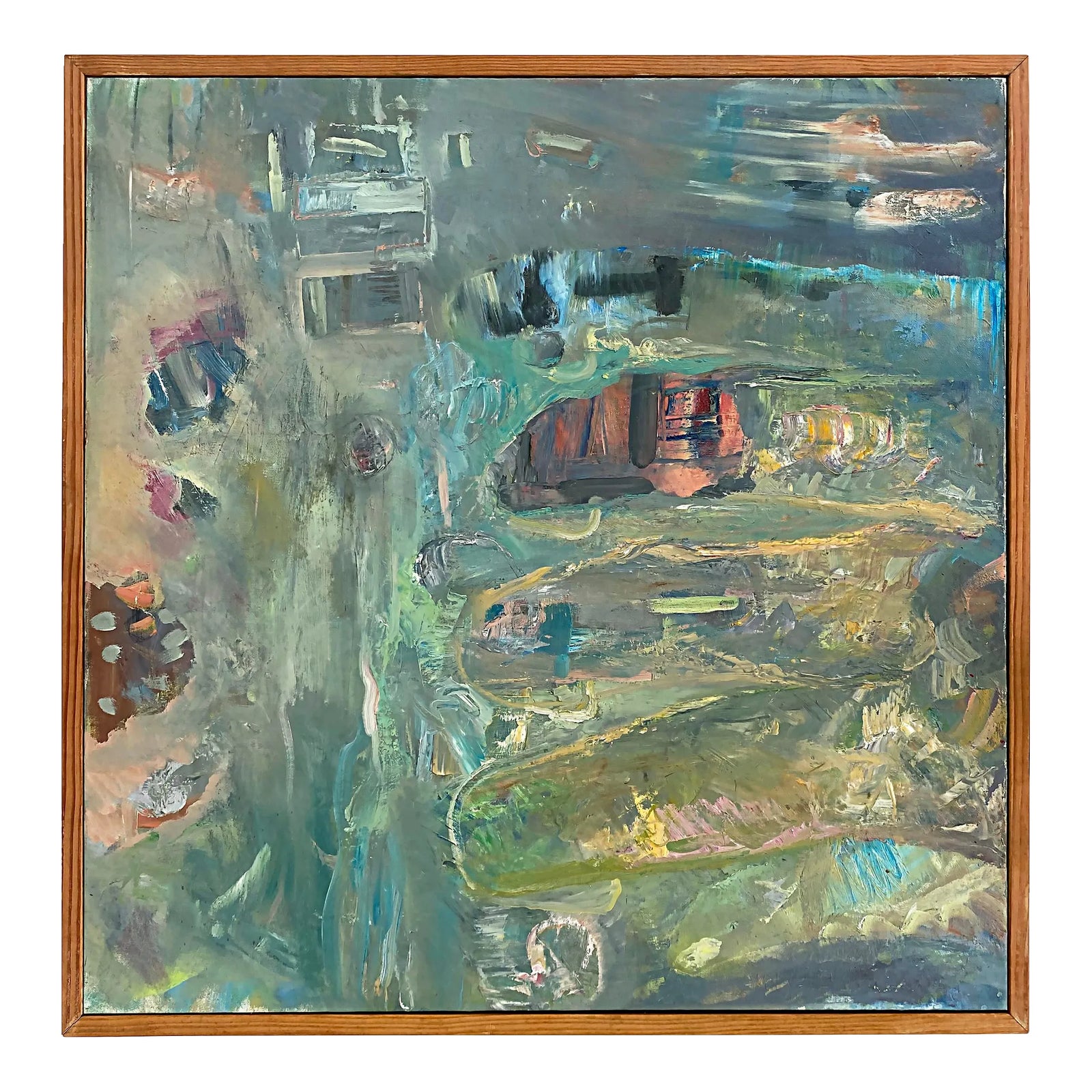 Vintage Warren Fischer Abstract Oil Painting | Chairish