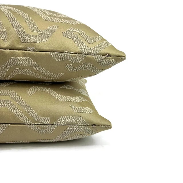 Pierre Frey Tigris in Vielor Pillow Cover - Dark Gold Jacquard Tiger ...