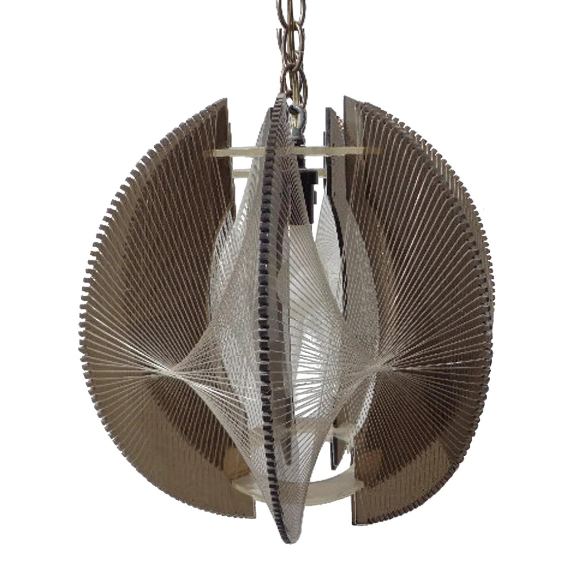 Mid Century Lucite Pendant Light Chandelier Paul Secon Sompex Fixture ...
