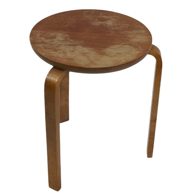 Swedish Made Taboret Table in the Style of Aalto | Chairish