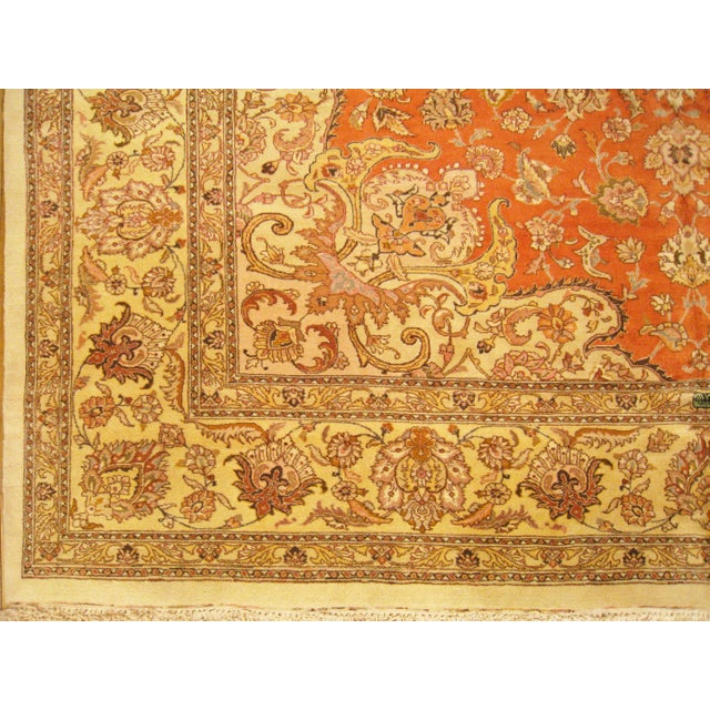 Vintage Persian Decorative Oriental Tabriz Rug in Large Size | Chairish