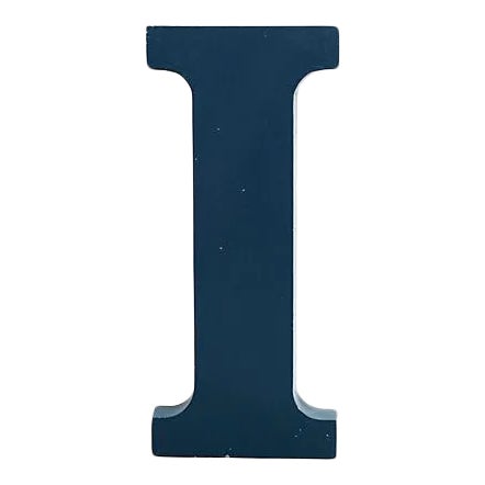 Vintage Blue Letter I | Chairish